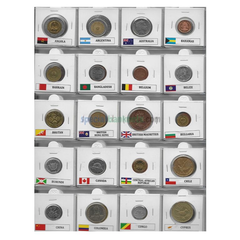 100 Different Countries Coins Collection Original Set with Album ...